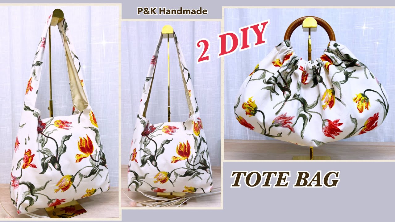 2 DIY BAG IDEAS! | HOW TO MAKE AMAZING TOTE BAG | 2 STYLES SEWING ...