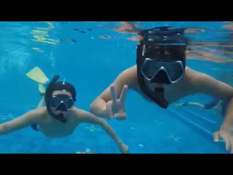 snorkelling practice in the pool - YouTube