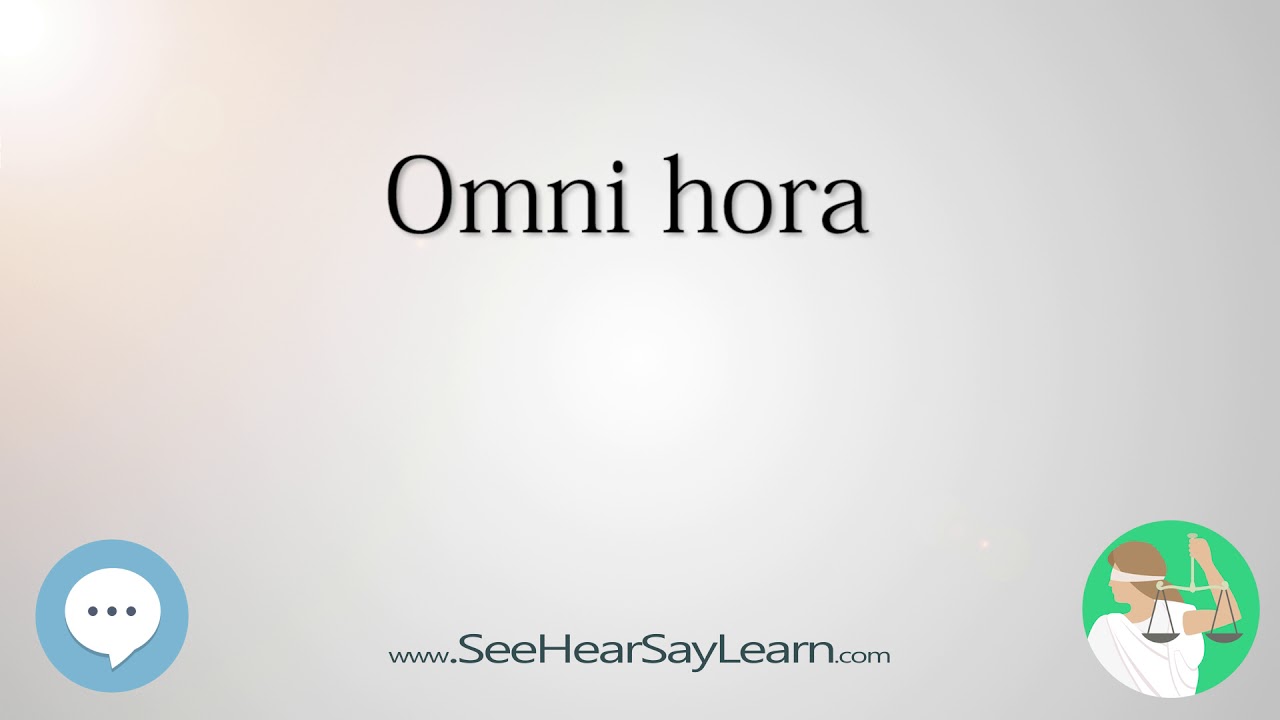 Omni hora (Medical Latin Terminology & Definitions) 🤸‍♀️📜🧠👩‍🎓👍🔊 - YouTube