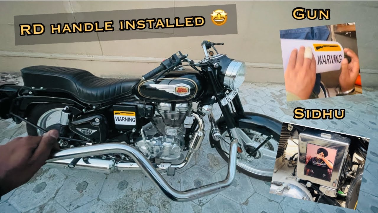 RD 350 handle installed | bullet modifications | New stickers ️ - YouTube