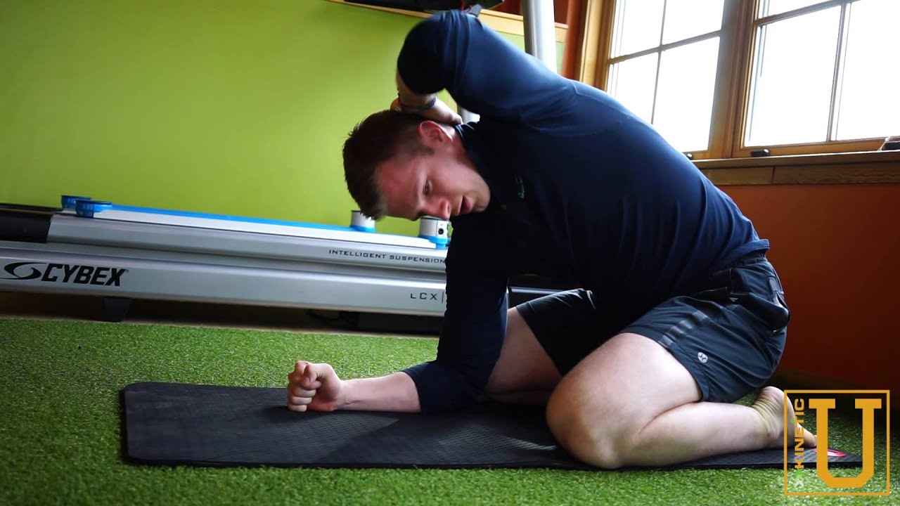 Kneeling Thoracic Spine Rotation - Kinetic U Exercise Series - YouTube