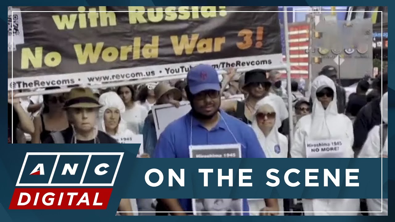 Anti-war protesters in New York mark 78th anniversary of atomic bomb ...