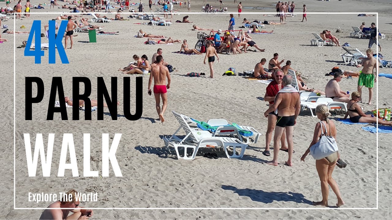 【4K】 Estonia Parnu Walk - Pärnu Sandy Beach in a Sunny Summer Day - YouTube