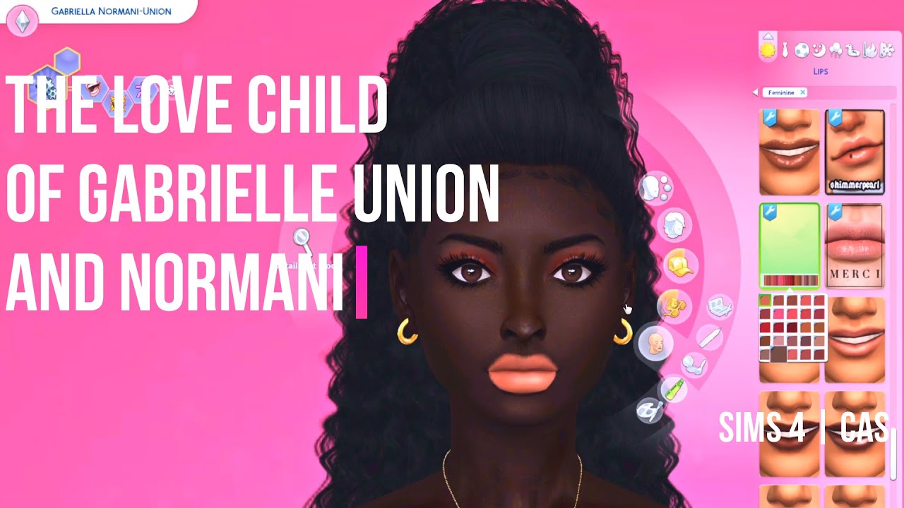 The Love Child Of Gabrielle Union and Normani | Sims 4 | CAS - YouTube