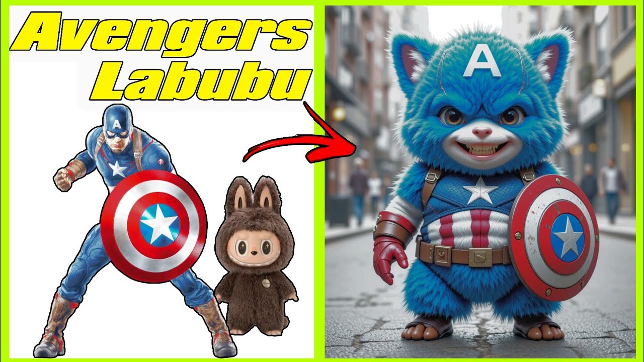 Marvel & DC Heroes As Labubu 🐰 | Avengers Become Labubu | AI Cartoon ...