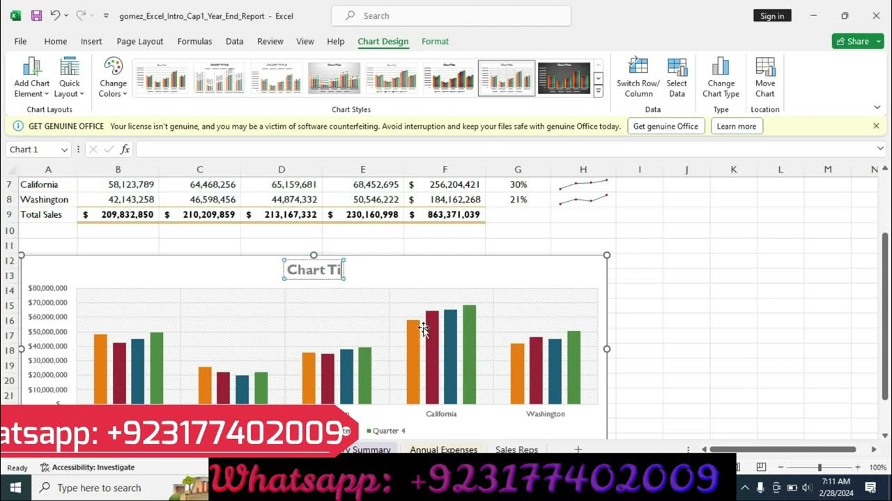 Excel_Introductory_Capstone1_Year_End_Report | Complete step by step solution - YouTube