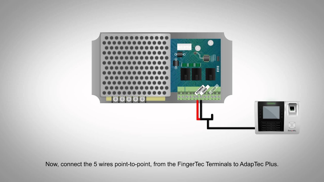 FingerTec AdapTec Plus Installation Guide II (Powering up the FingerTec ...
