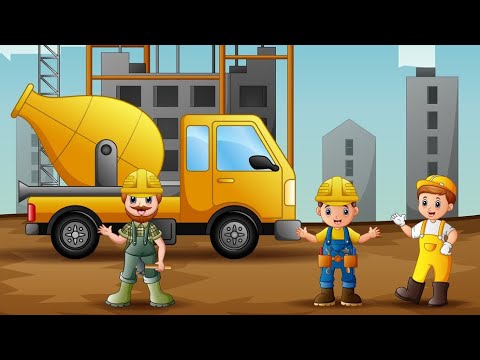 At the Construction Site for kids Cartoons | kid Kids World Education ...