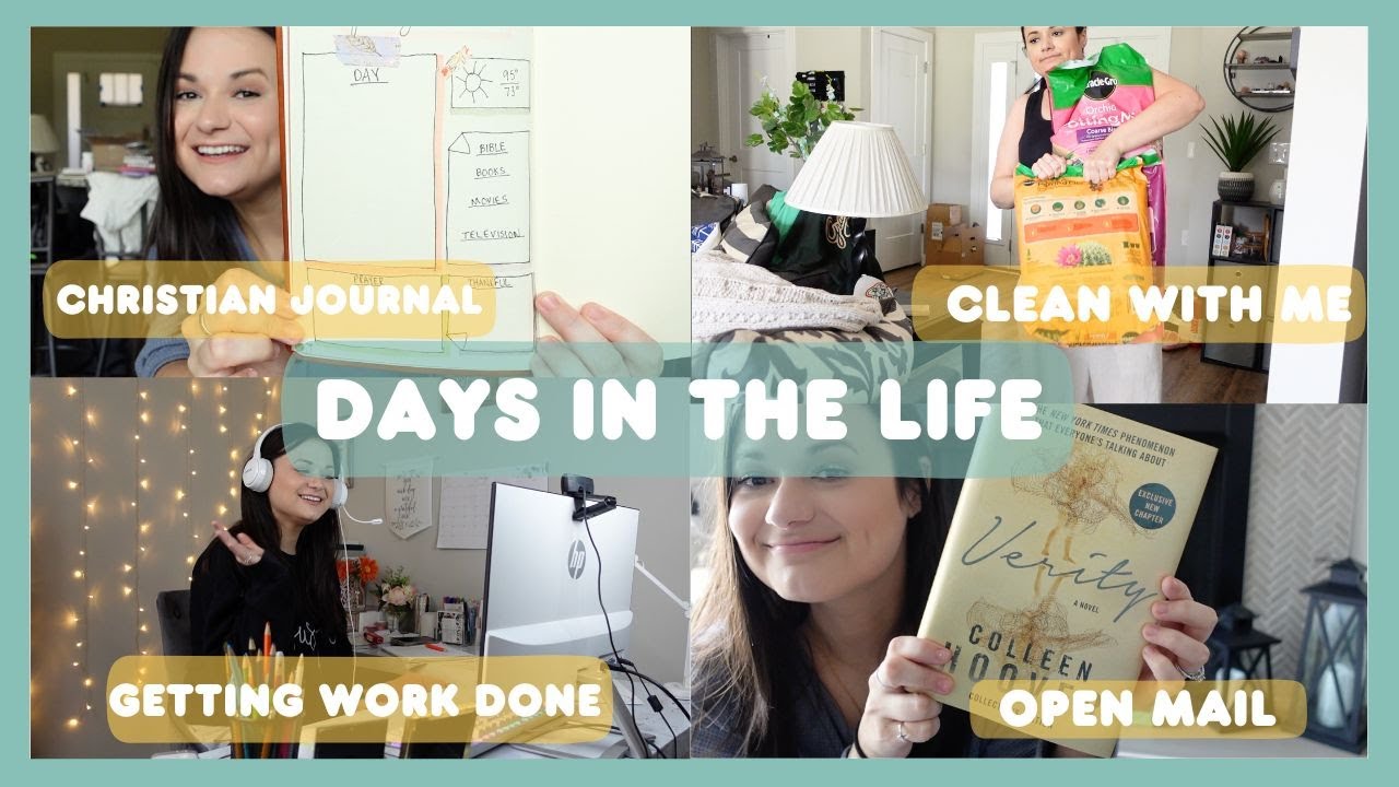 DAYS IN THE LIFE | clean with me, diy christian daily journal, getting ...