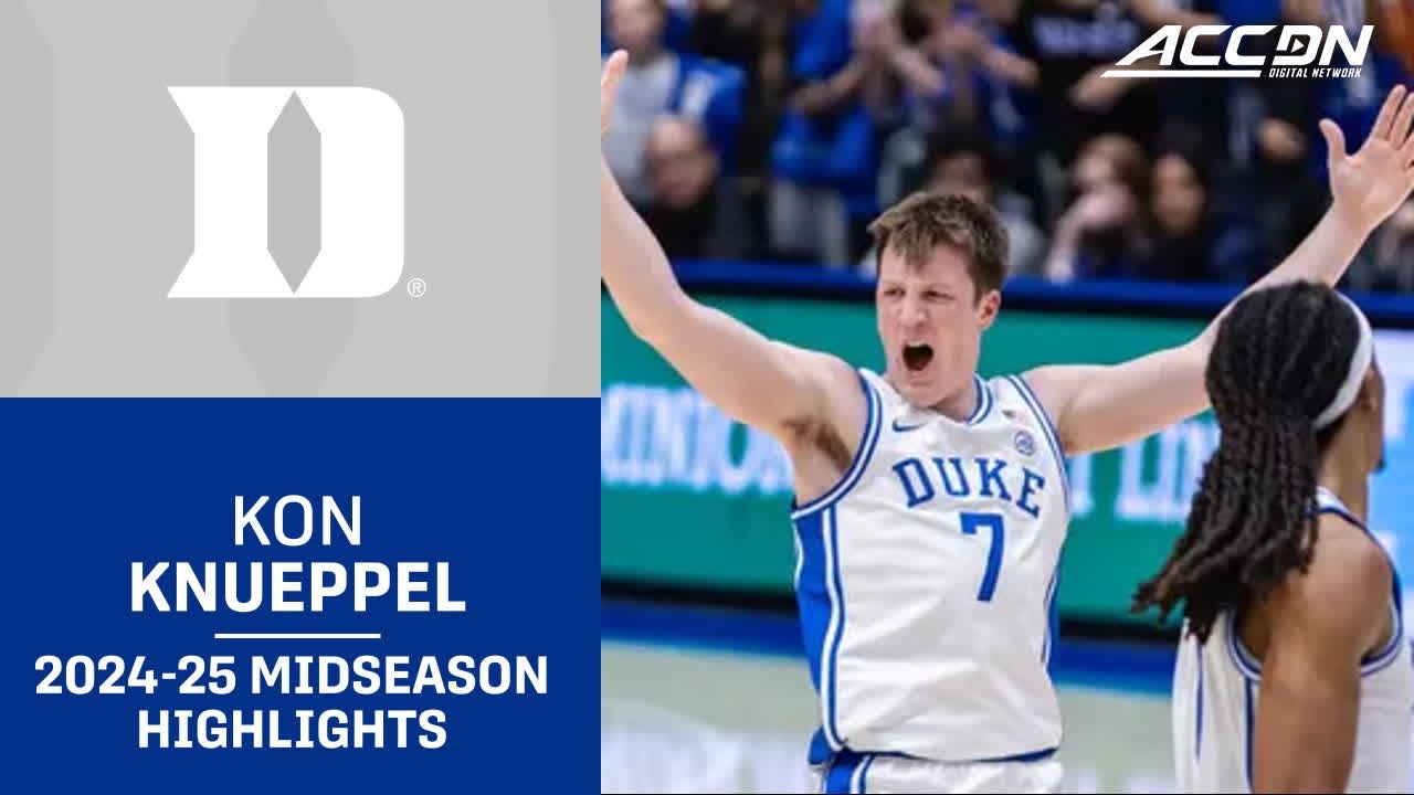 Duke G Kon Knueppel Midseason Highlights | 2024-25 ACC Men's Basketball ...