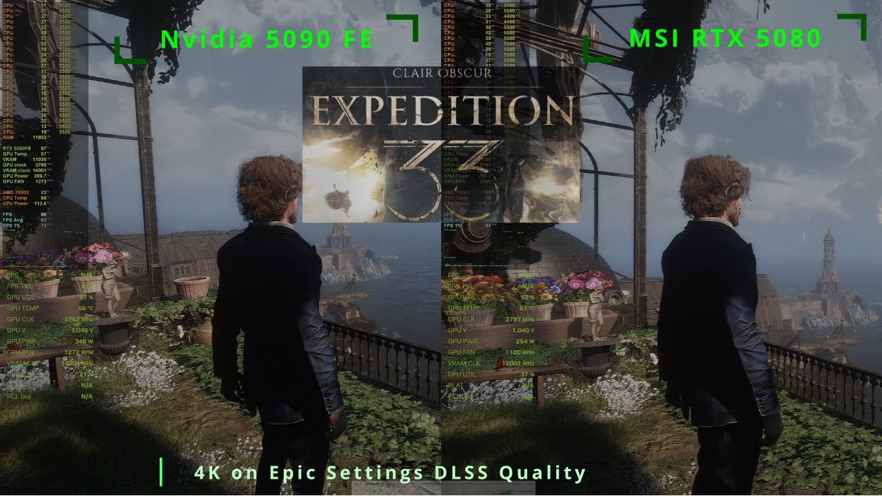 Clair Obscur: Expedition 33 4K Epic Settings | RTX 5090 vs 5080 (Stock ...
