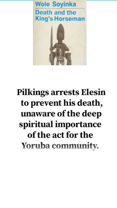 "Death and the King's Horseman" by Wole Soyinka - YouTube