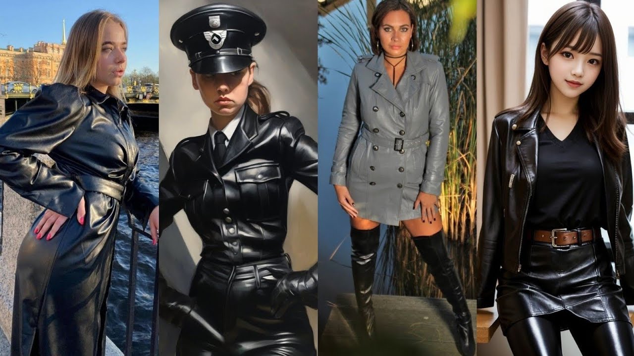 glamorized latex dress fashion leather latex outfits 😍😍 - YouTube