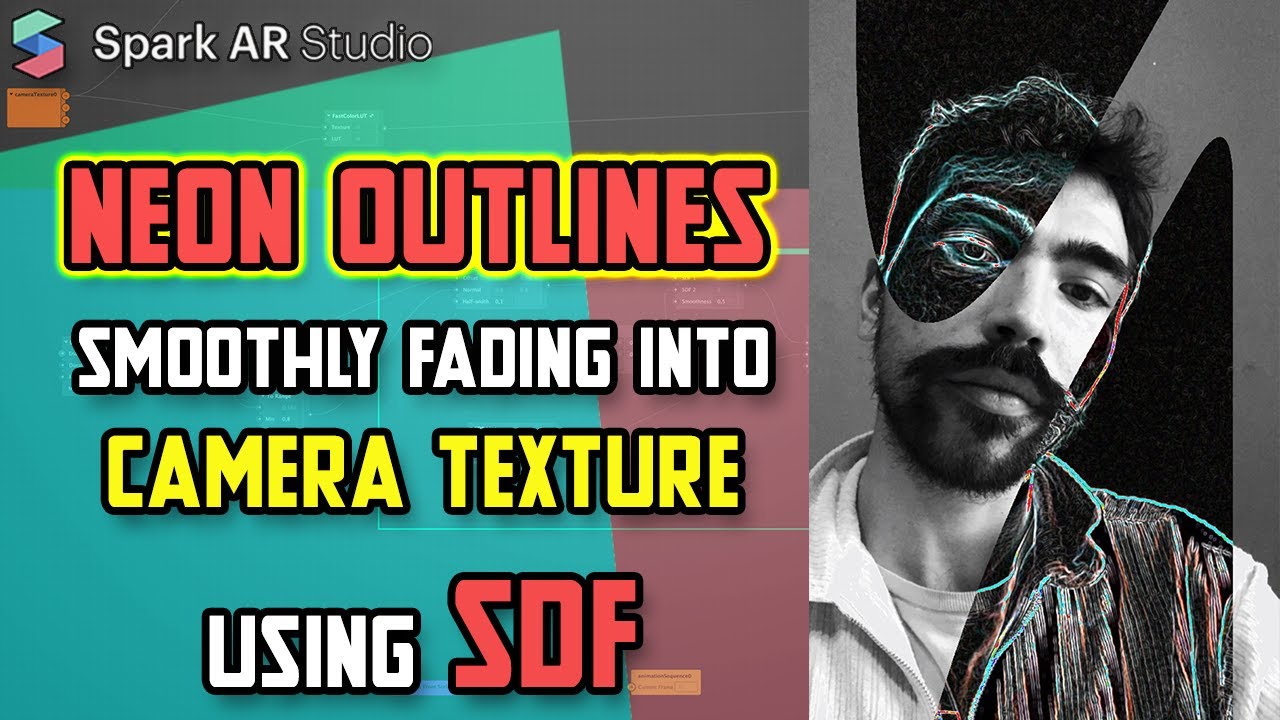 Spark ar studio neon outline smooth transitions using SDF tutorial ...