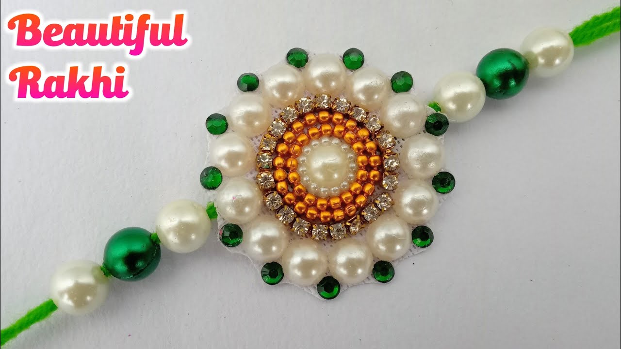 Rakhi making at Home | New Rakhi Design | Beautiful & Easy Rakhi Making ...