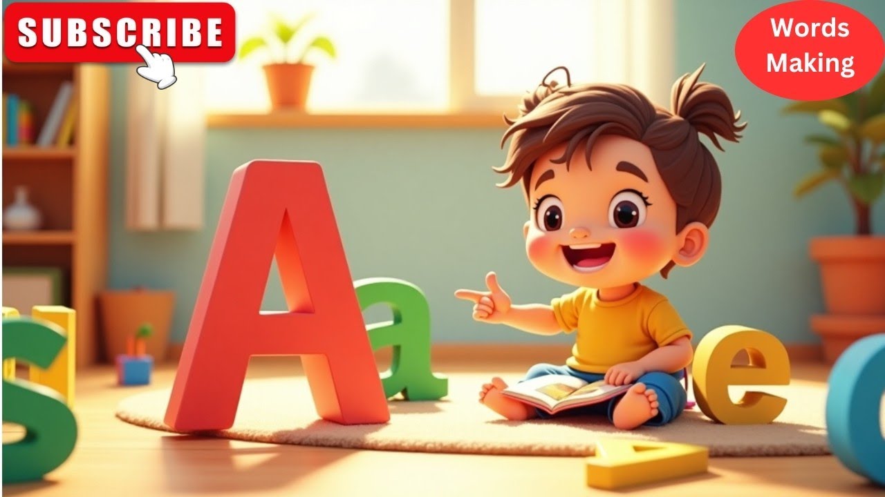 abcd phonics nursery rhymes learning series Words making pronouncing ...
