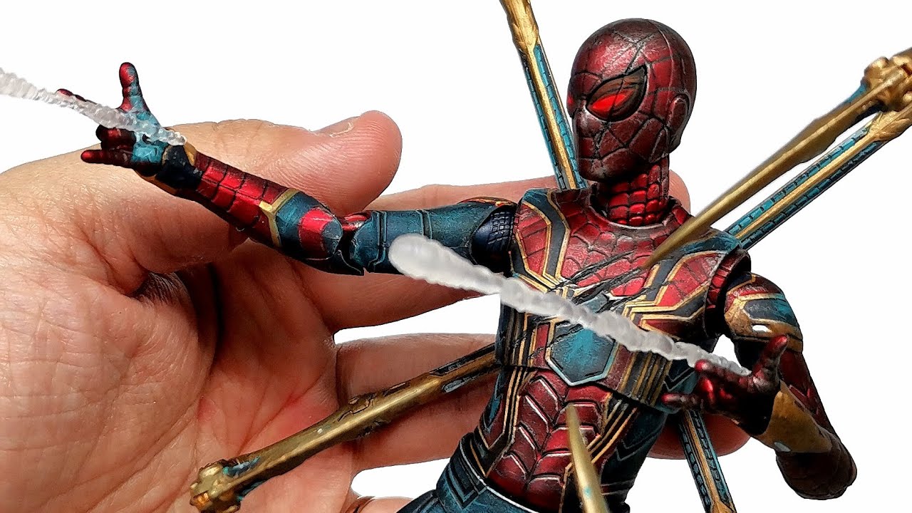 How to custom repaint: Iron Spider battle damage. ZD Toys. Action ...