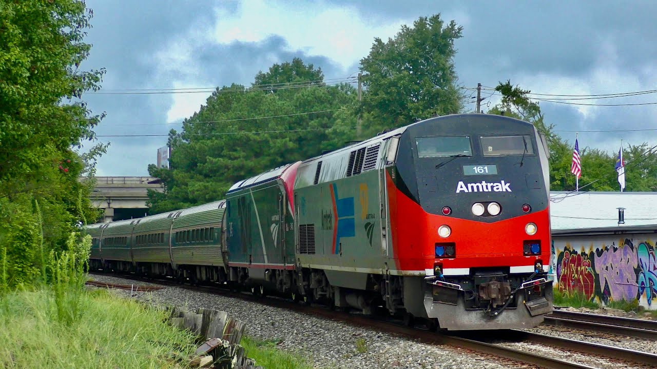 Railfanning Raleigh, NC ft. Amtrak 161 - YouTube
