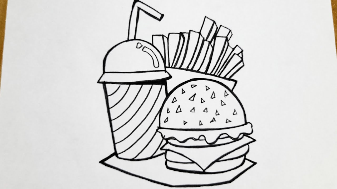 How to draw food doodle || Doodle Art - Doodle Art Food - Doodle Art ...