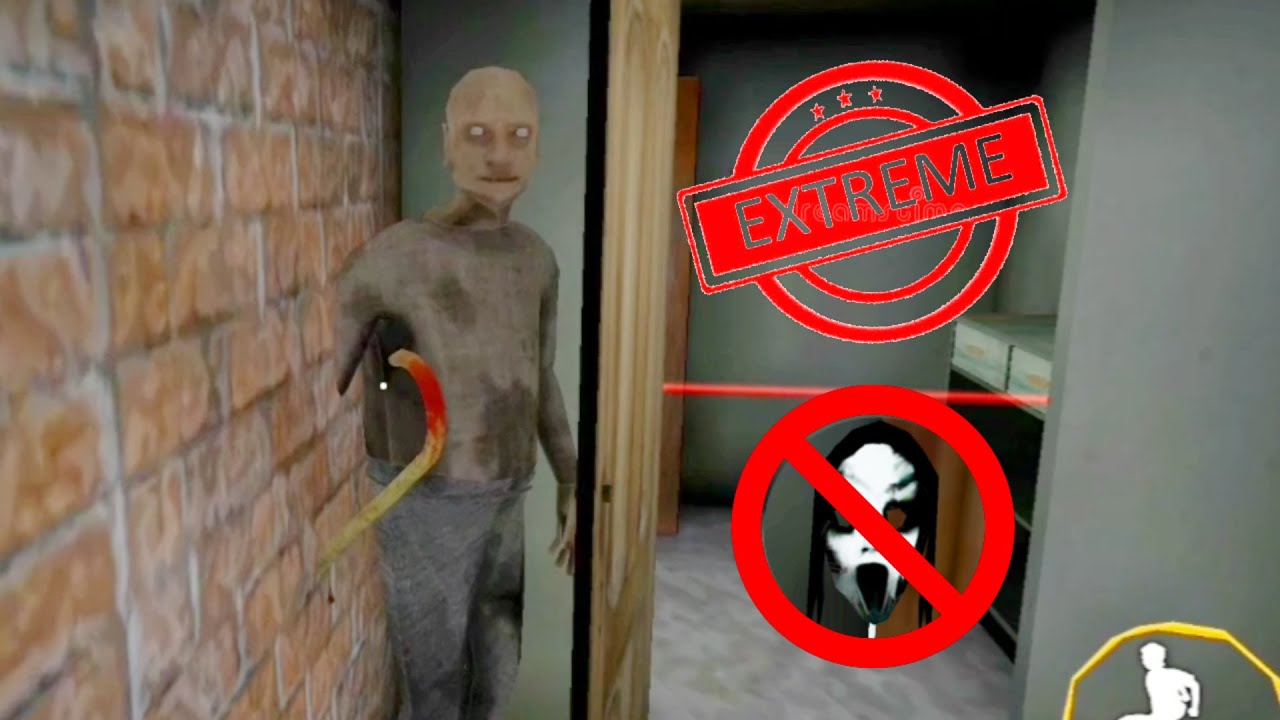 The Twins Extreme Mode Without Slendrina Mask But Grandpa Is Trapped ...