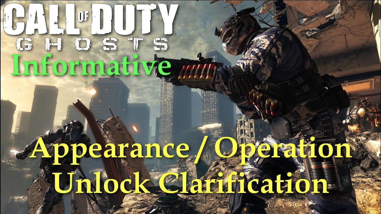 Call of Duty Ghosts - Operations / Appearance Unlock Clarification ...
