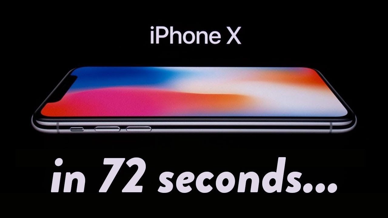 iPhone X Event: Everything you need to know in 72 seconds... - YouTube