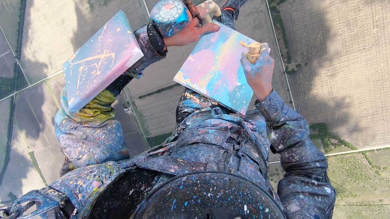 Painting While Skydiving - YouTube