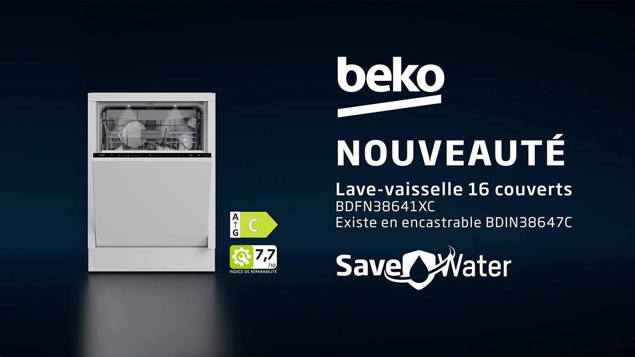 Beko | Lave-vaisselle économe en eau SaveWater - YouTube