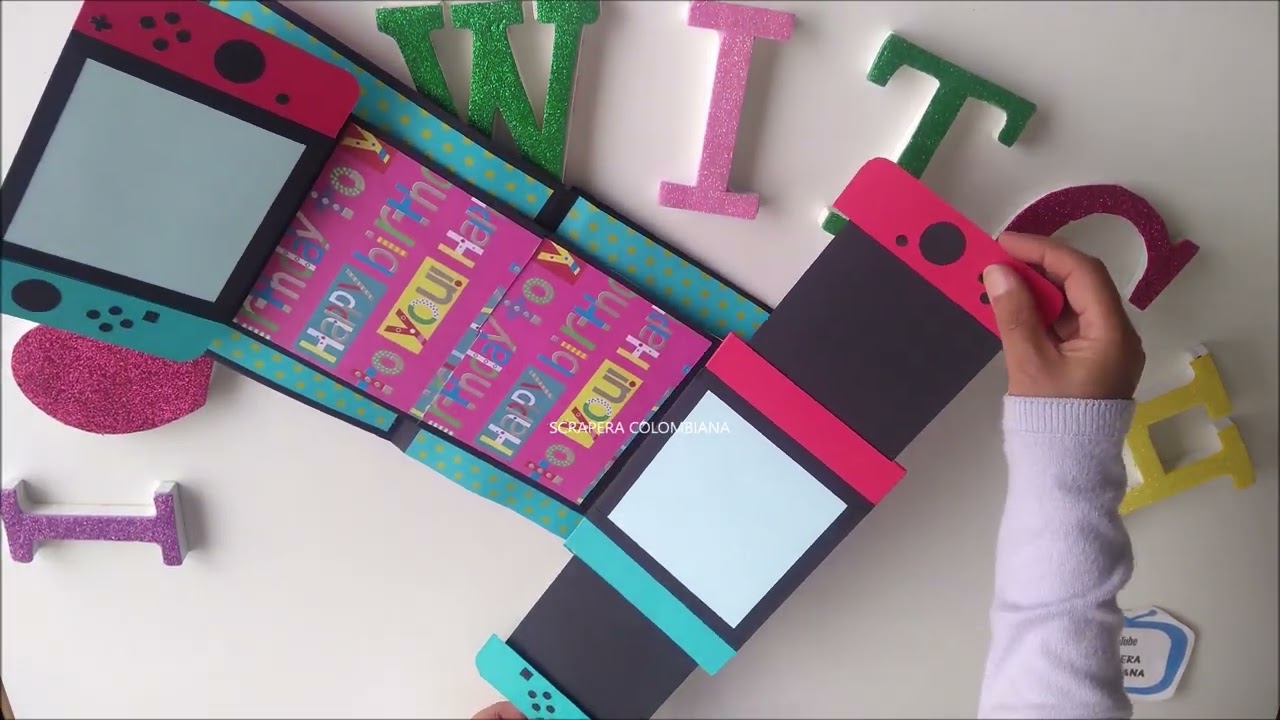POP UP CARD INSPIRED BY THE NINTENDO SWITCH CONSOLE - TARJETA POP UP ...