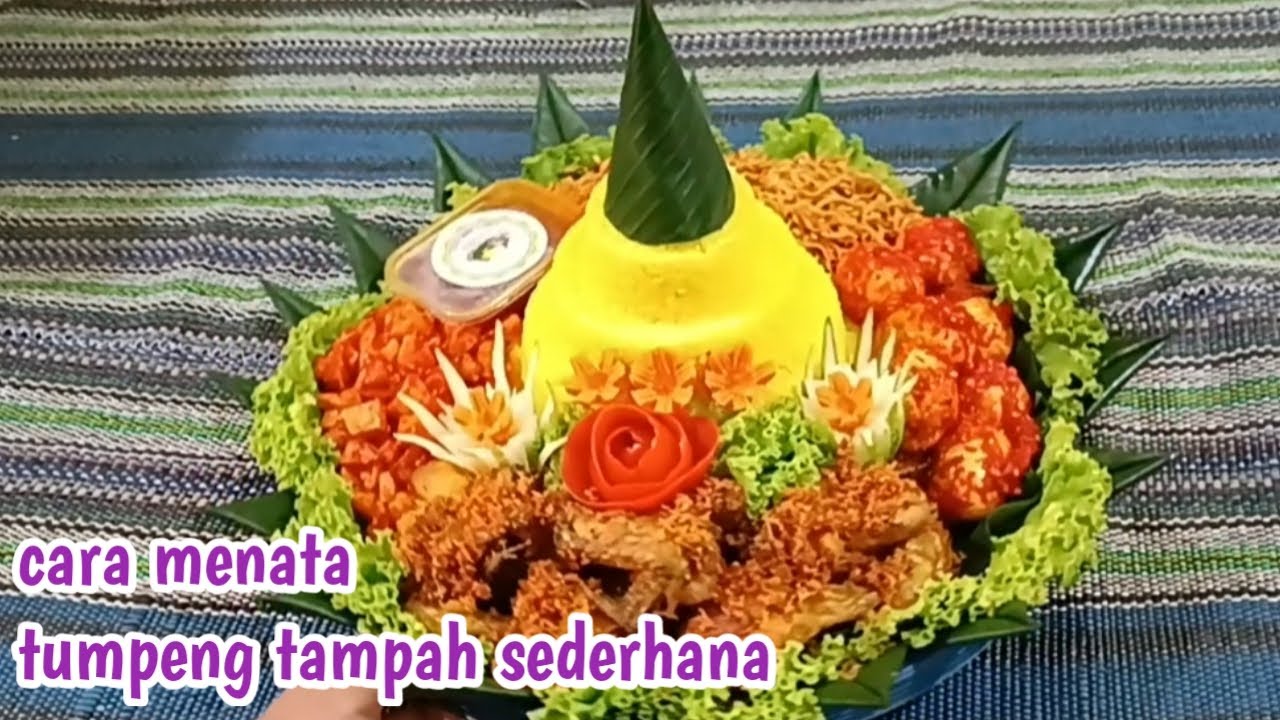 Cara menata tumpeng sederhana, tetap cantik walau minim garnish! - YouTube