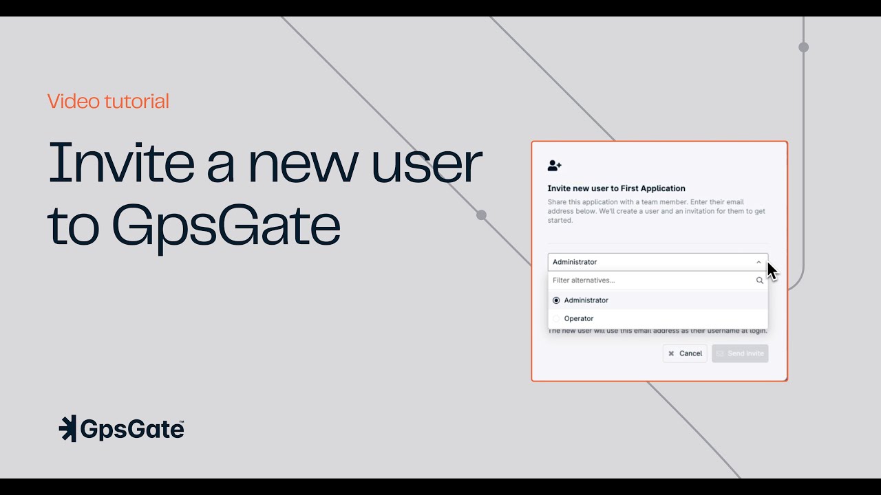 Invite new users in GpsGate - YouTube