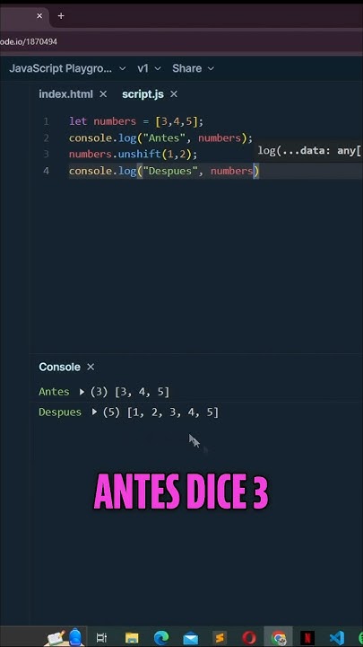 Unshift En Javascript Programador Desarrolladorweb Computerprogrammer Programmer Coder