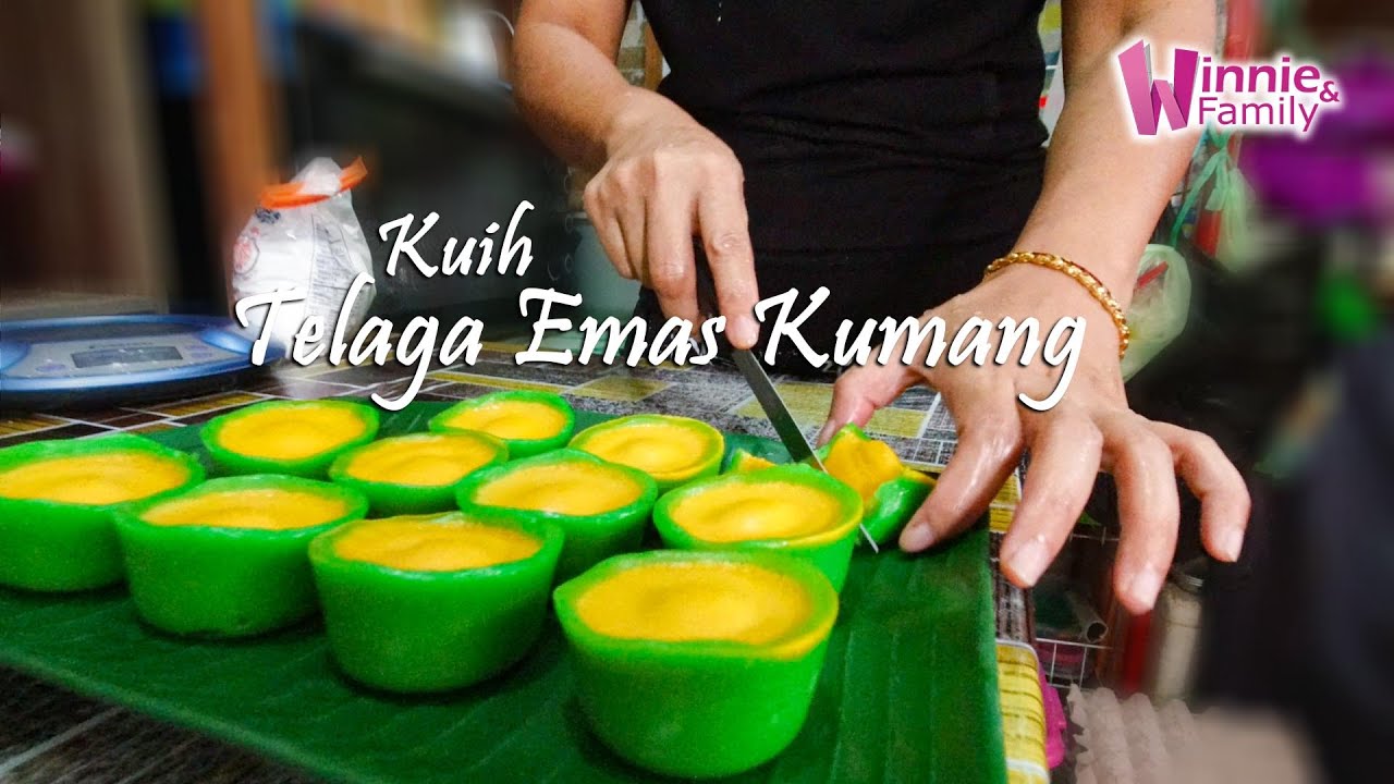Resepi Kuih Telaga Emas Kumang - YouTube