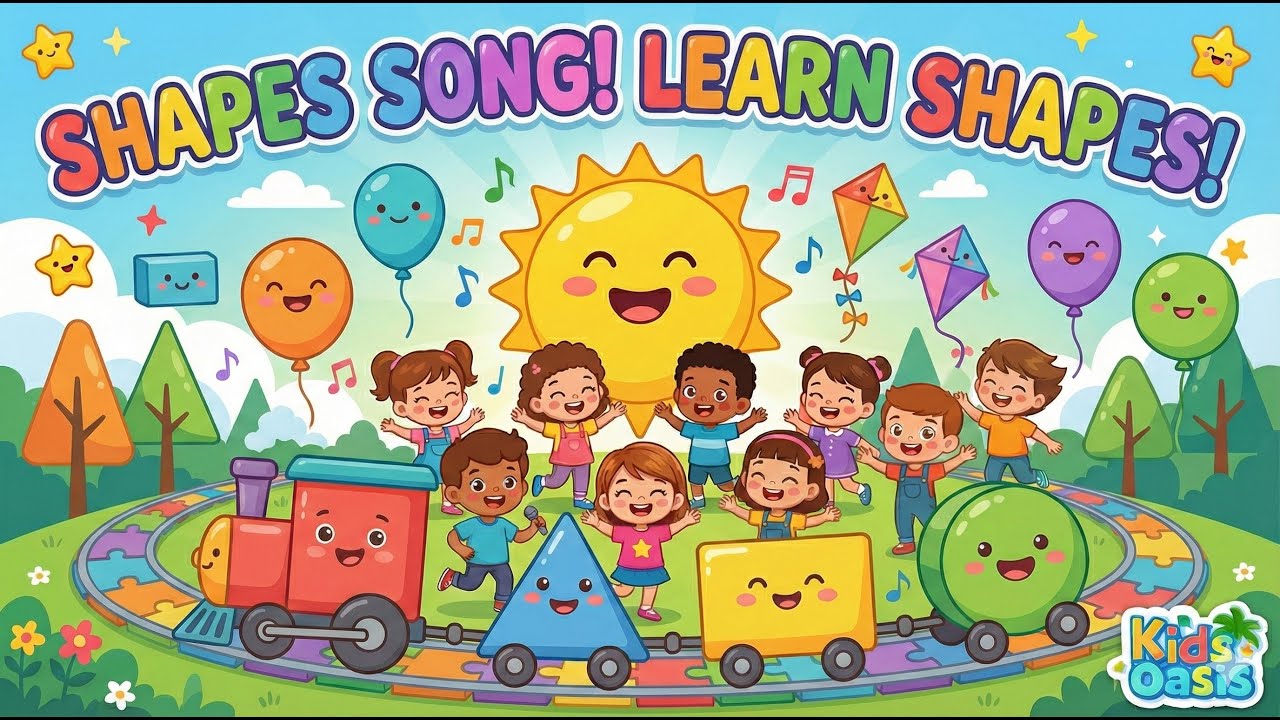 Shapes Song for Kids | Learn Shapes with Fun Characters | Kids Oasis ...