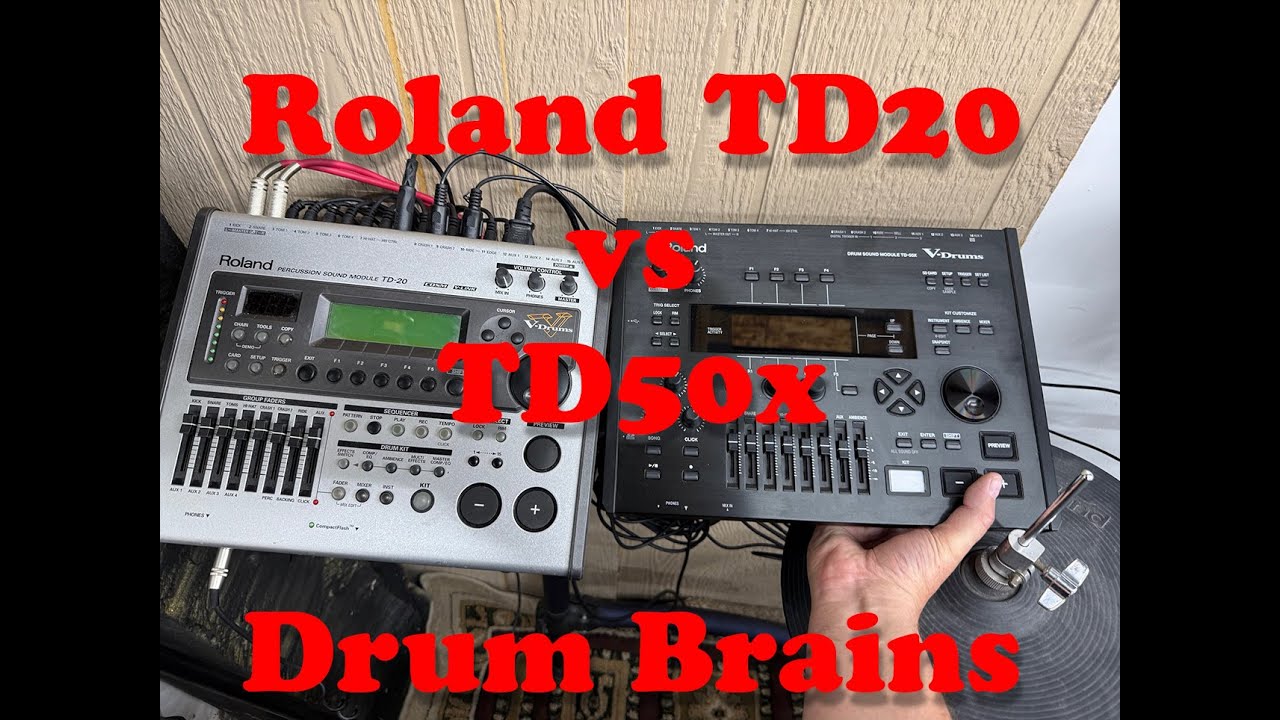 Roland TD20 vs TD50x drum brains or sound modules - YouTube