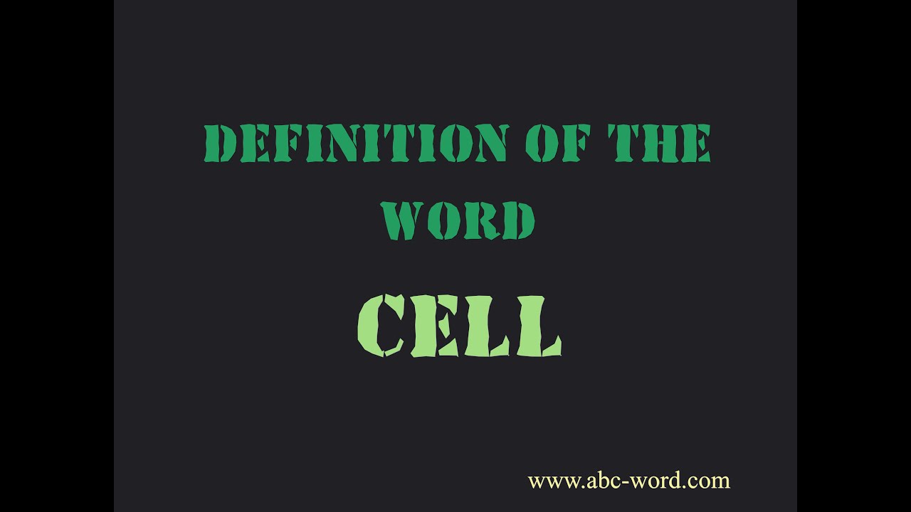 Definition Of The Word Cell YouTube definition-of-the-word-cell-youtube