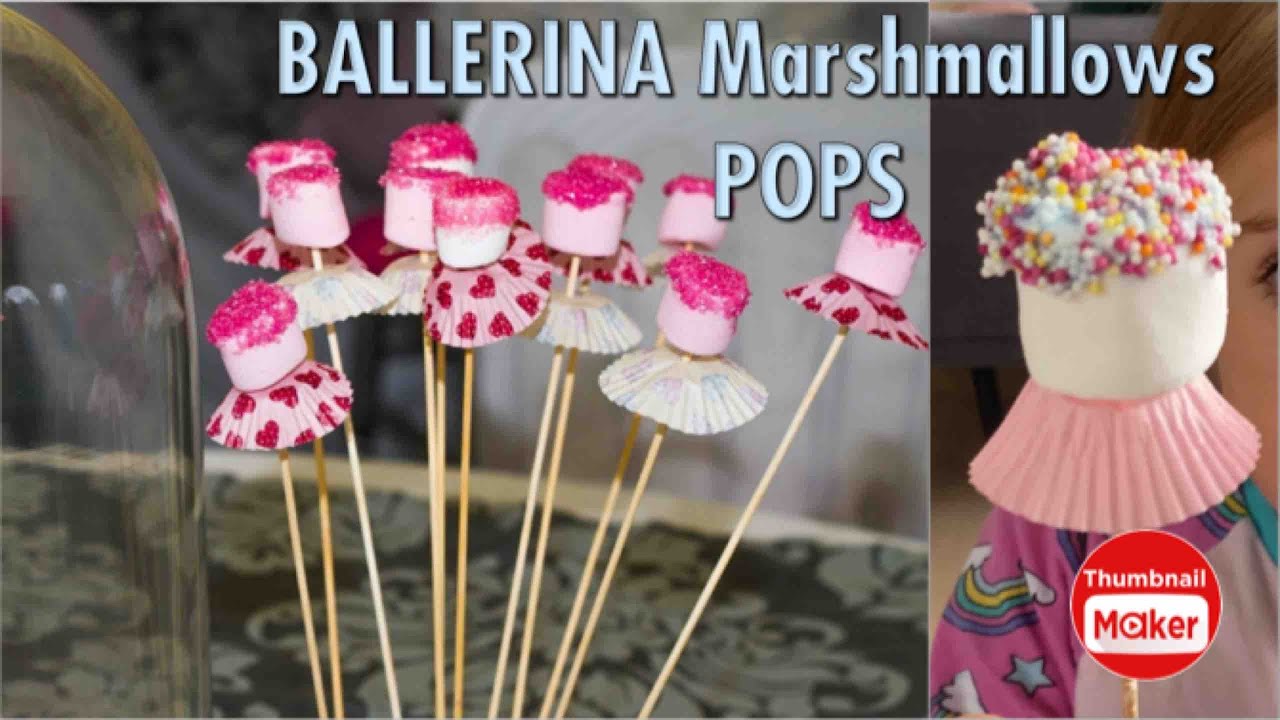 How to make Ballerina Marshmallow Pops, easy kids play recipes - YouTube