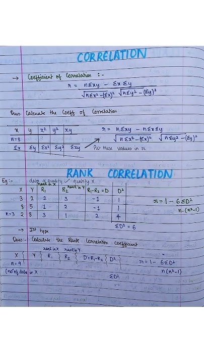 Correlation & Rank correlation Statistical Techniques | BTech Advanced Applied Mathematics # ...