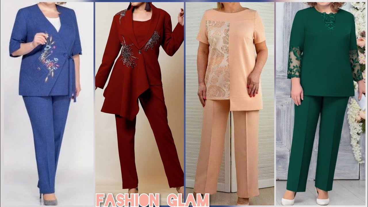 Classy Two Piece Mother Of The Bride Dresses/Tunic Top & Straight Pants ...