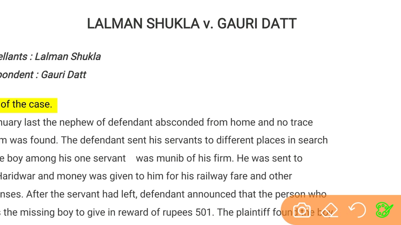 Case laws : Lalman Shukla v Gauri Datt - YouTube