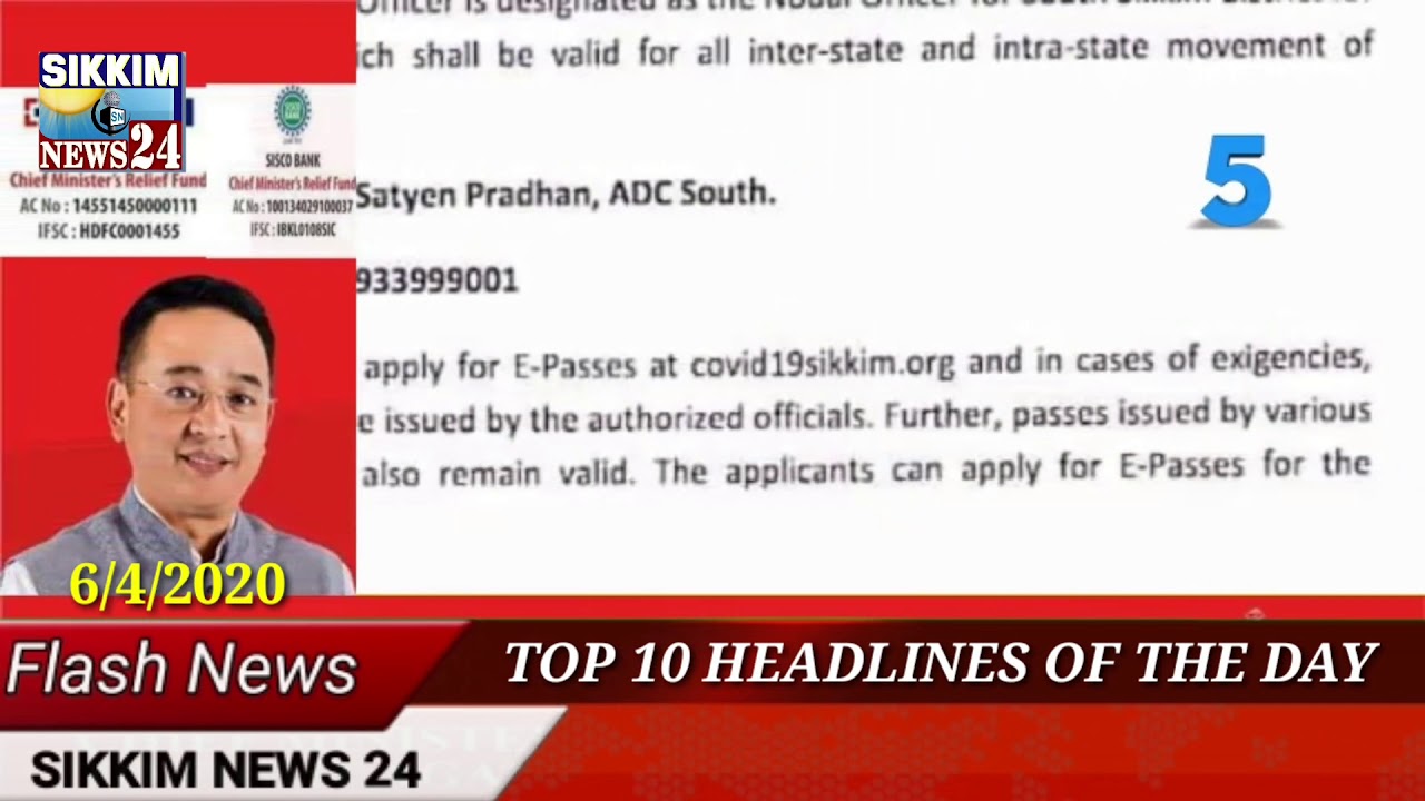 Evening Daily Video News 6/4/2020 - Sikkim News 24 - YouTube