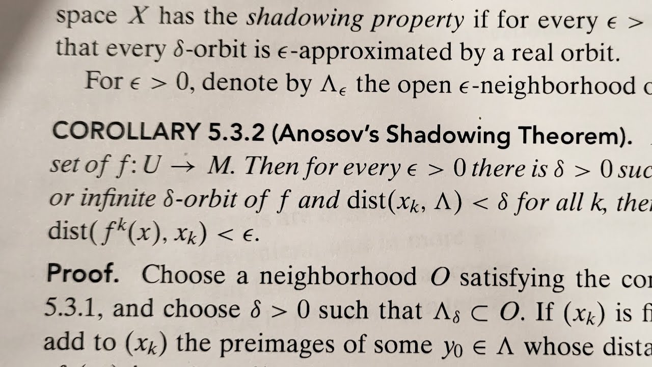 Anasov Shadowing Theorem - YouTube