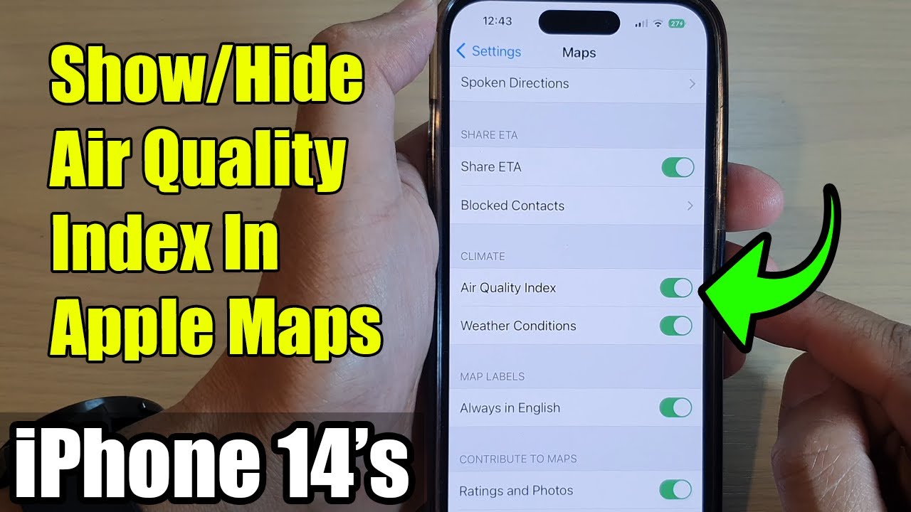 iPhone 14/14 Pro Max: How to Show/Hide Air Quality Index In Apple Maps ...