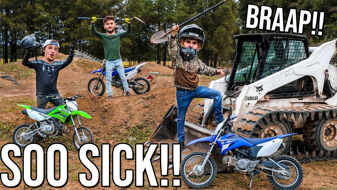 Building a PIT BIKE TRACK in our BACK YARD! - YouTube