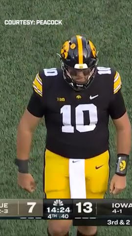 Erick All 22yd 4th Qtr TD vs. Purdue | Iowa Football - YouTube