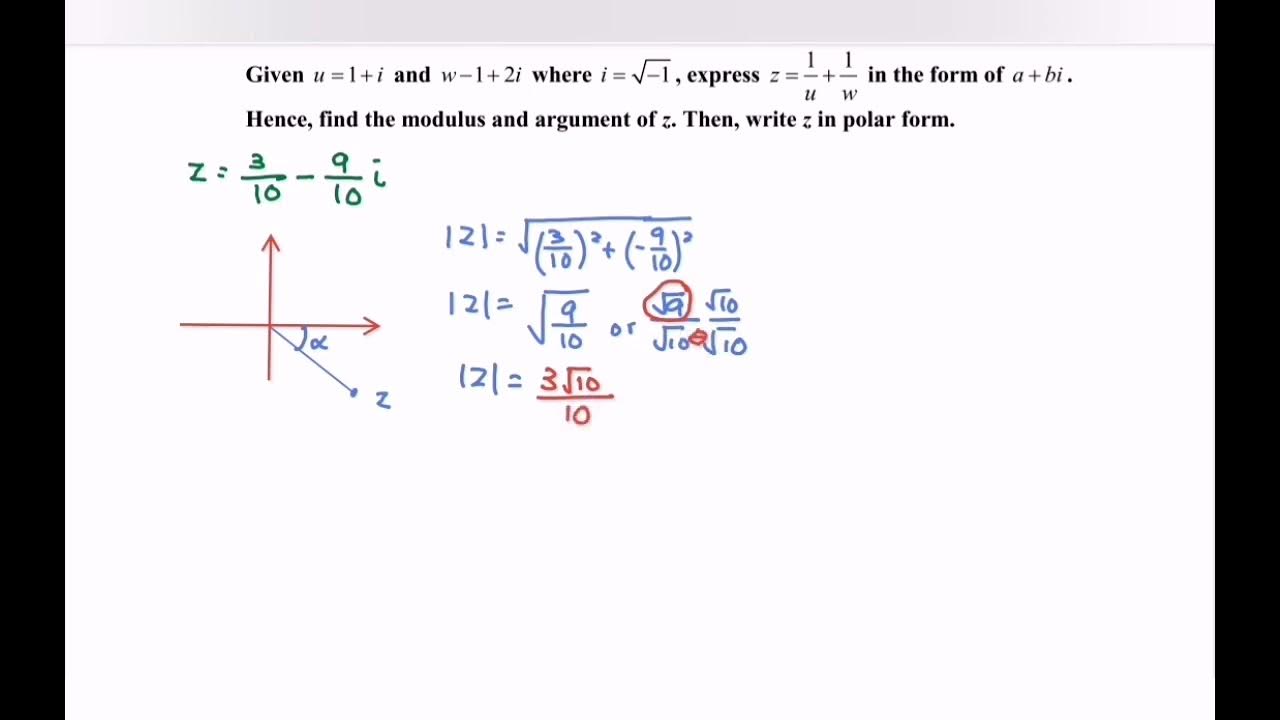 Mi2 N1 solving Complex numbers n Polar Form SM015 - YouTube