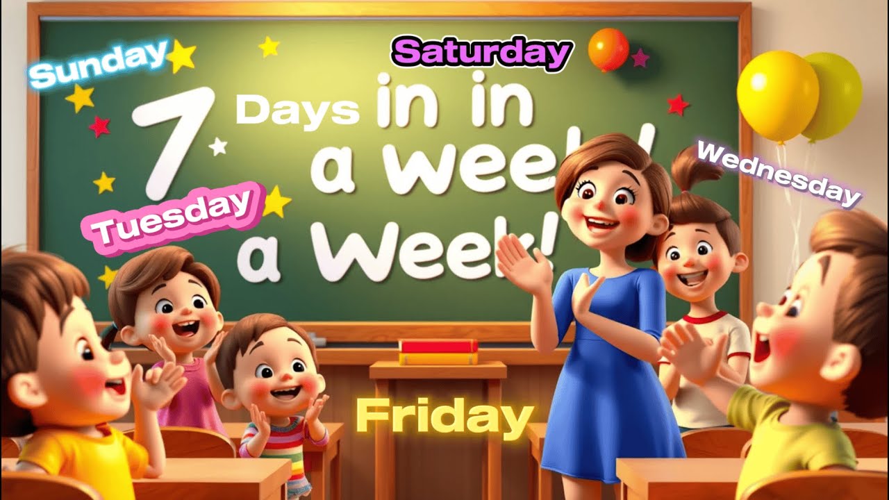 The 7 Days of the Week song | Days of Week | Learning video for kids ...