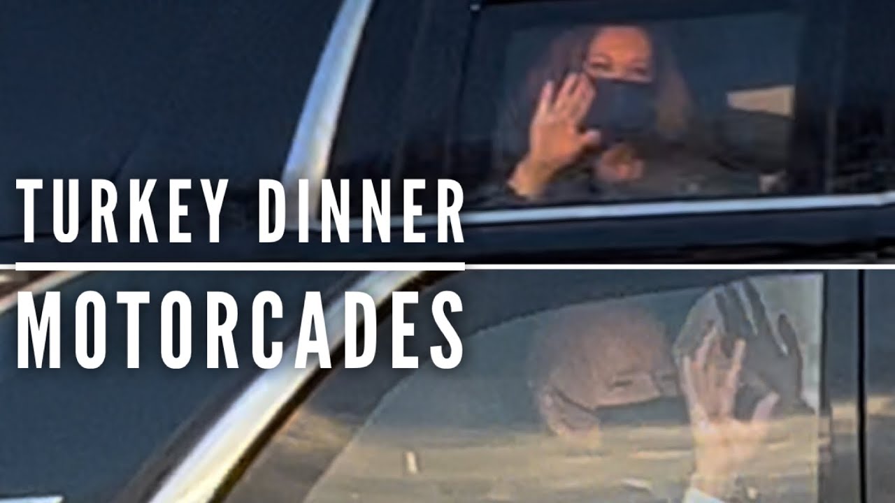 POTUS and VPOTUS motorcades leave the White House to serve some turkey ...