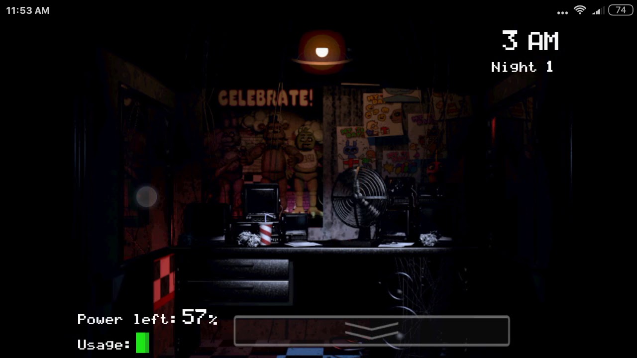 Playing fnaf night 1 survive 6am part 1 - YouTube