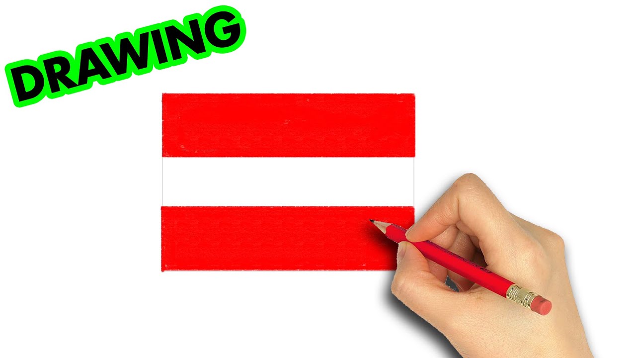 how to draw Austria flag | Art Therapy - YouTube